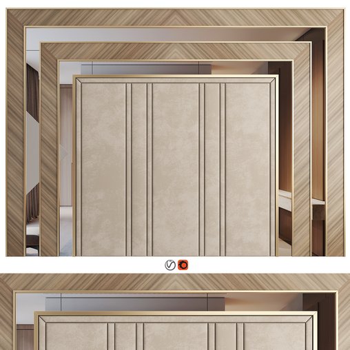 Wall Panel Decor 37 3d model Download Maxve