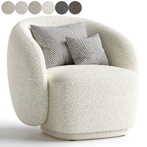 Boucle fauteuil Sofia 3d model Download Maxve
