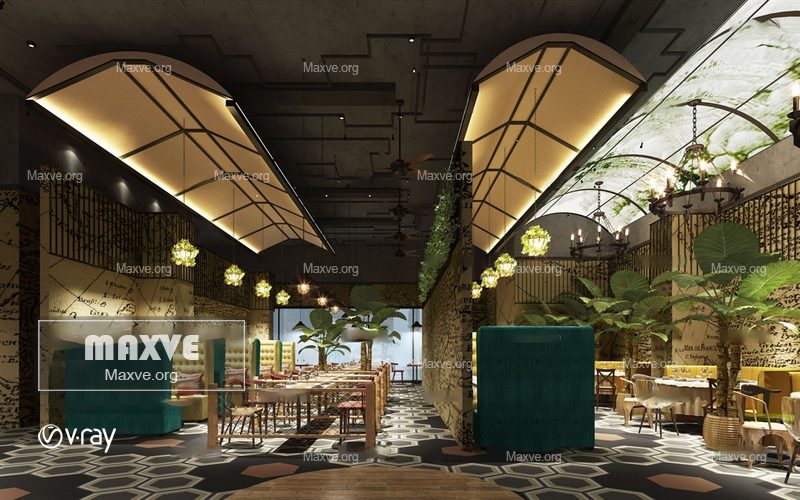 Restaurant coffee 1201 - Maxve: Your 3D Model Destination