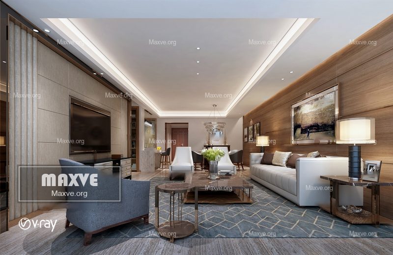 Living room 143 - Maxve: Your 3D Model Destination