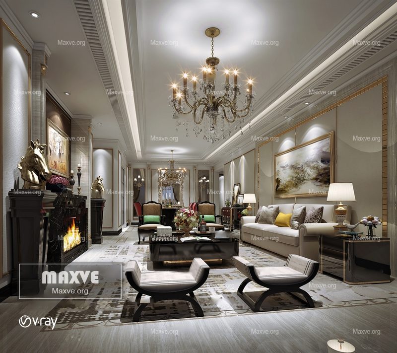 Living room 279 - Maxve: Your 3D Model Destination