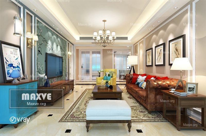 Living room 321 - Maxve: Your 3D Model Destination