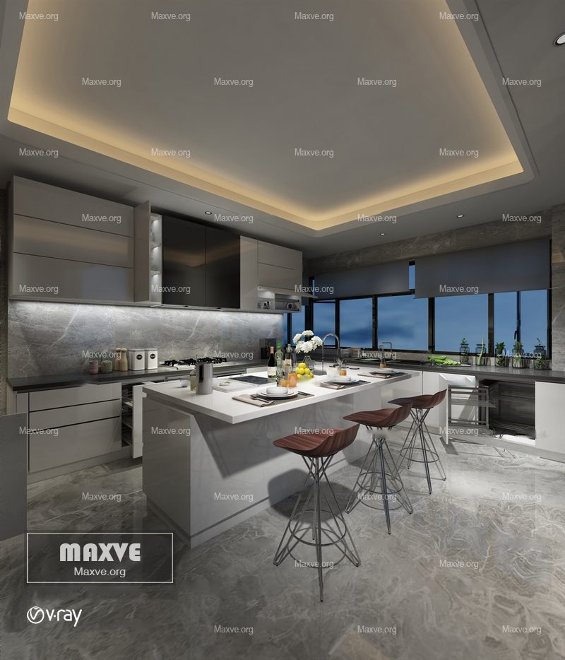 Kitchen dining room 430 - Maxve: Your 3D Model Destination