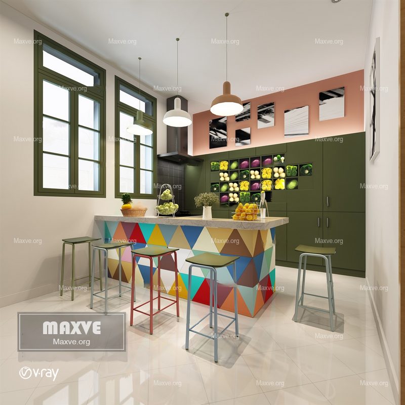 Kitchen dining room 431 - Maxve: Your 3D Model Destination