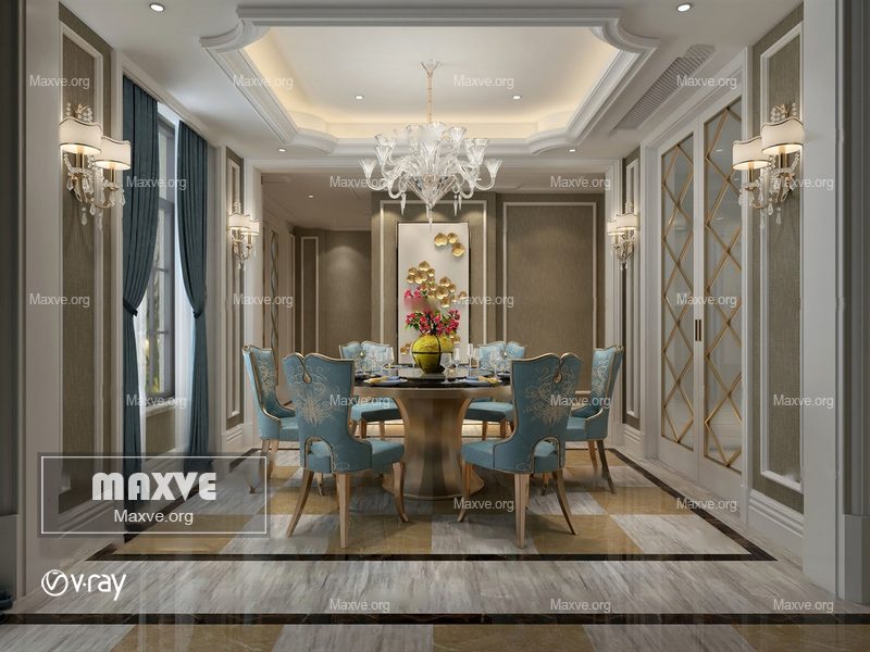 Kitchen dining room 511 - Maxve: Your 3D Model Destination