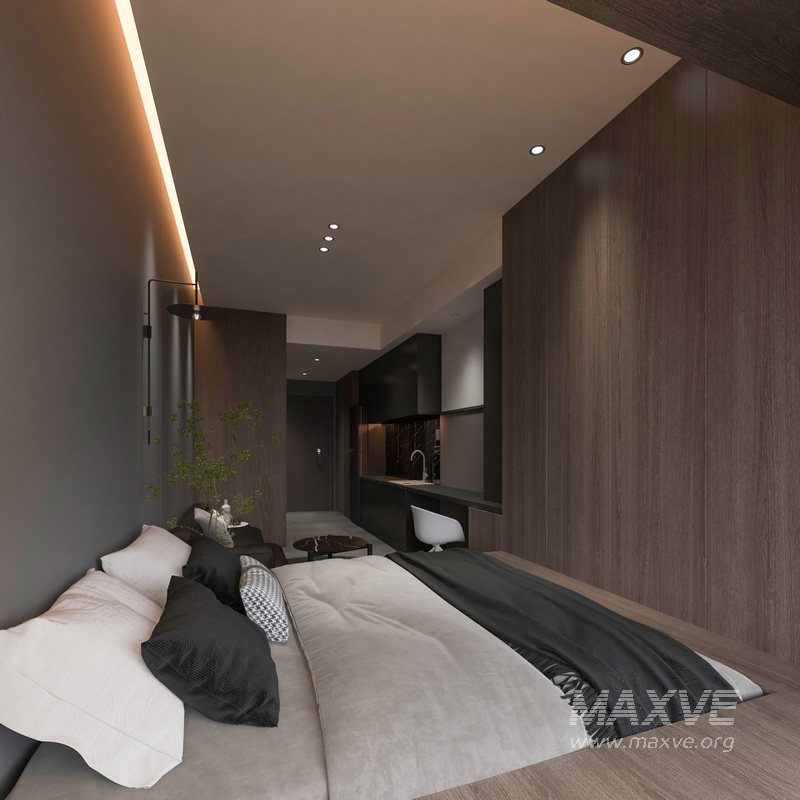 Modern Hotel Rooms 3d model Download Maxve