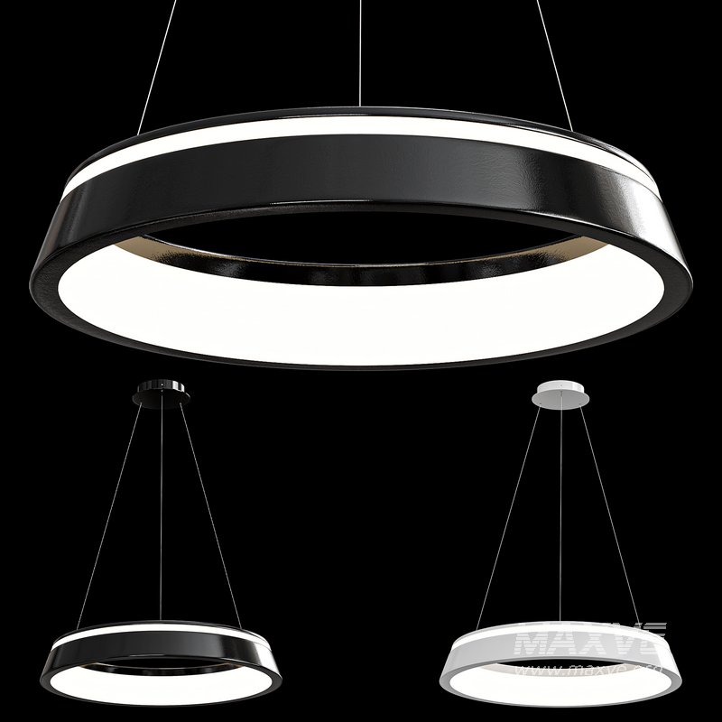 Ring chandeliers and lamps 3d model Download Maxve