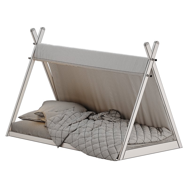 Flair Apache Canvas Tipi Wooden Bed 3d model Download Maxve