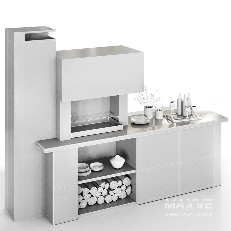 Barbecue and grill 3d model Download Maxve