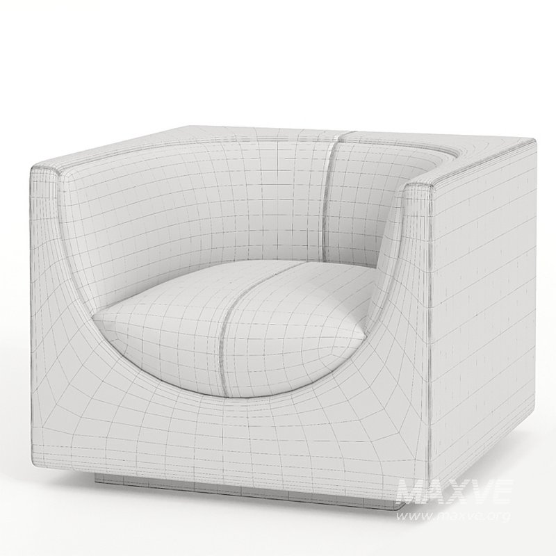Cubo_Armchair 3d model Download Maxve