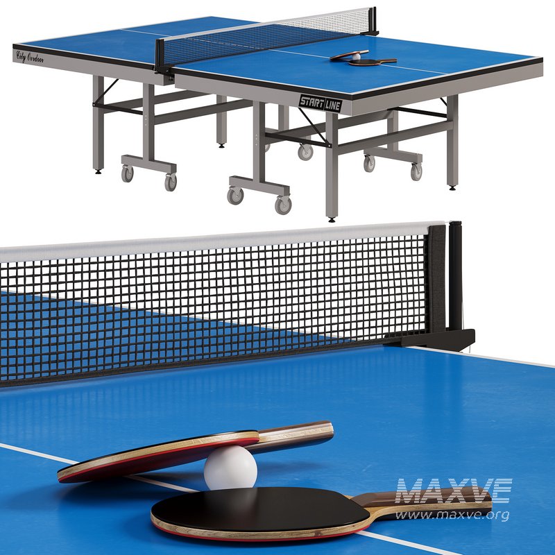 Ping Pong Table RS STATIONARY By RS Barcelona 3d model Download Maxve