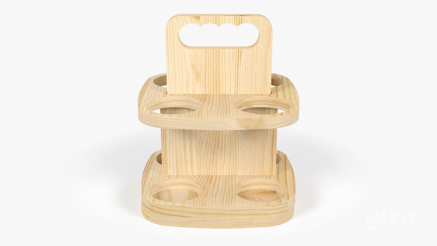 Wooden Wine Caddy 3d model Download Maxve