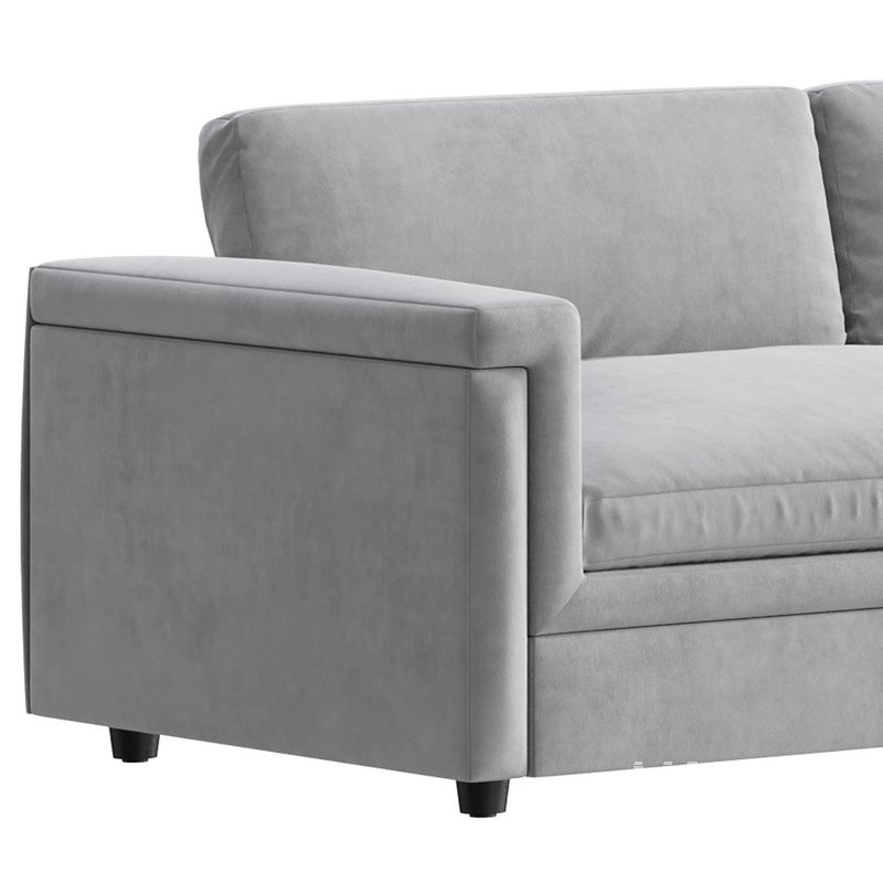 CEVA LIGHT BLUE PERFORMANCE VELVET SLEEPER SOFA 3d model Download Maxve