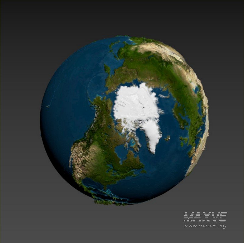 3D Earth Globe High Detail 3d model Download Maxve