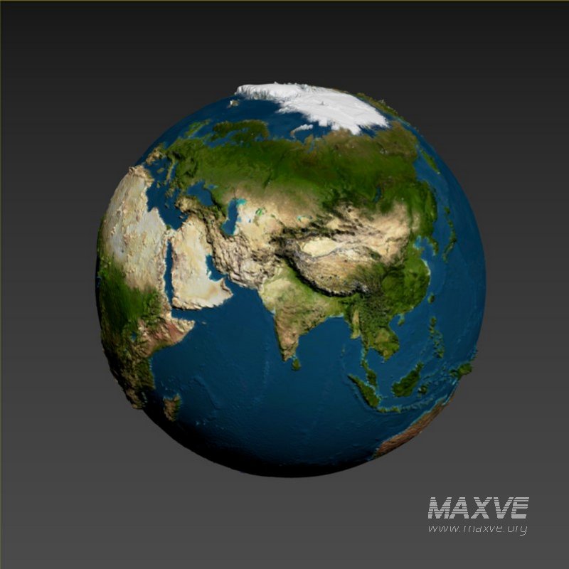 3D Earth Globe High Detail 3d model Download Maxve