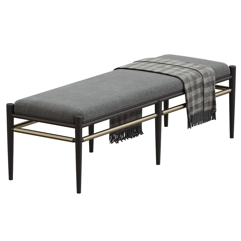 Visby Smoke Bench 3d model Download Maxve