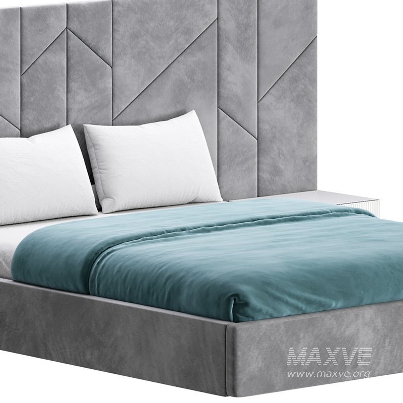 VERCELLI III BED 3d model Download Maxve