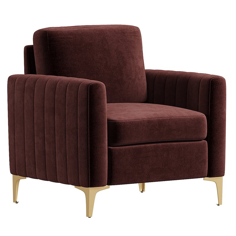 Montay Upholstered Armchair 3d model Download Maxve