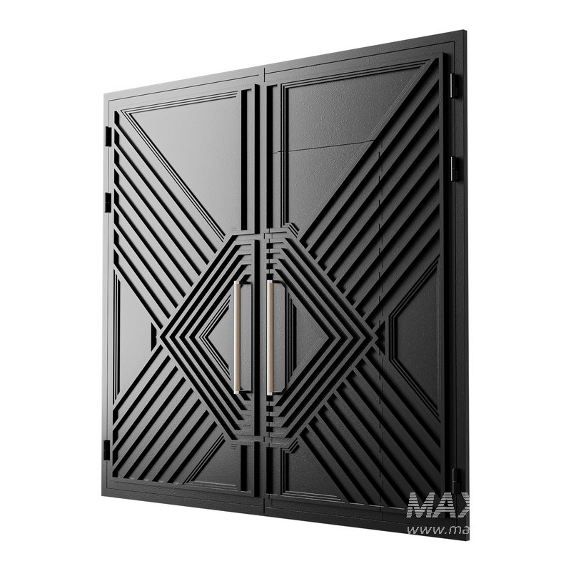 Gate black neo 3d model Download Maxve
