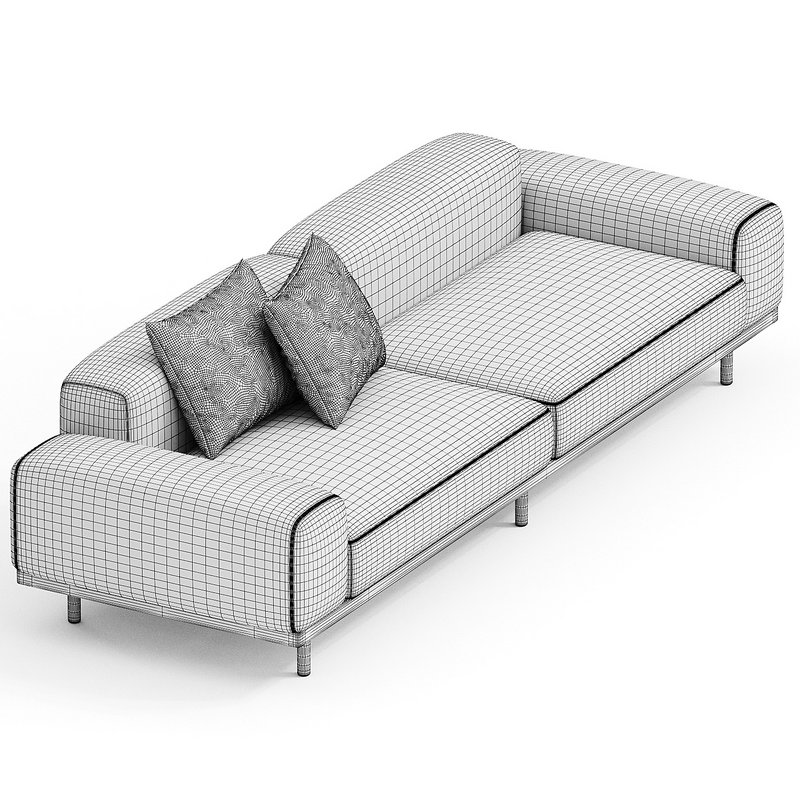 NAVIGLIO Fabric sofa By arflex 3d model Download Maxve
