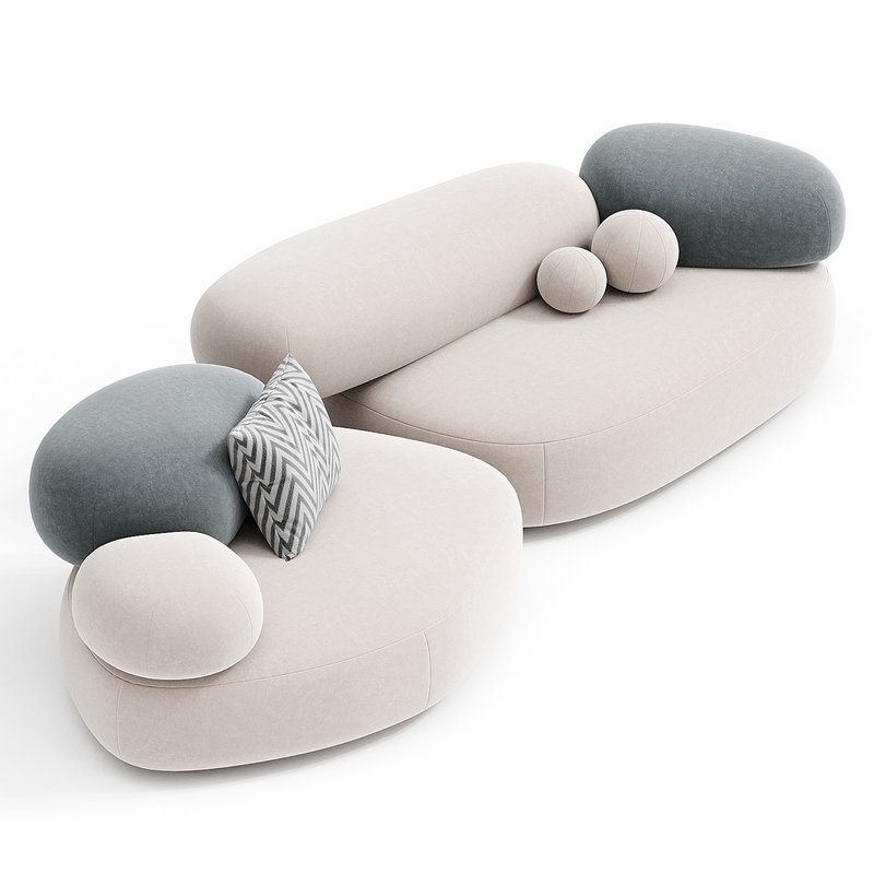 PEBBLE RUBBLE By Moroso 3d model Download Maxve