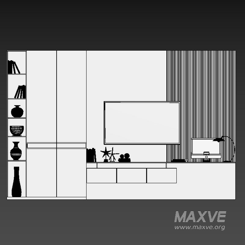 TV Stend 30 3d model Download Maxve