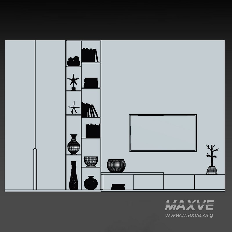 TV Stend 30 3d model Download Maxve