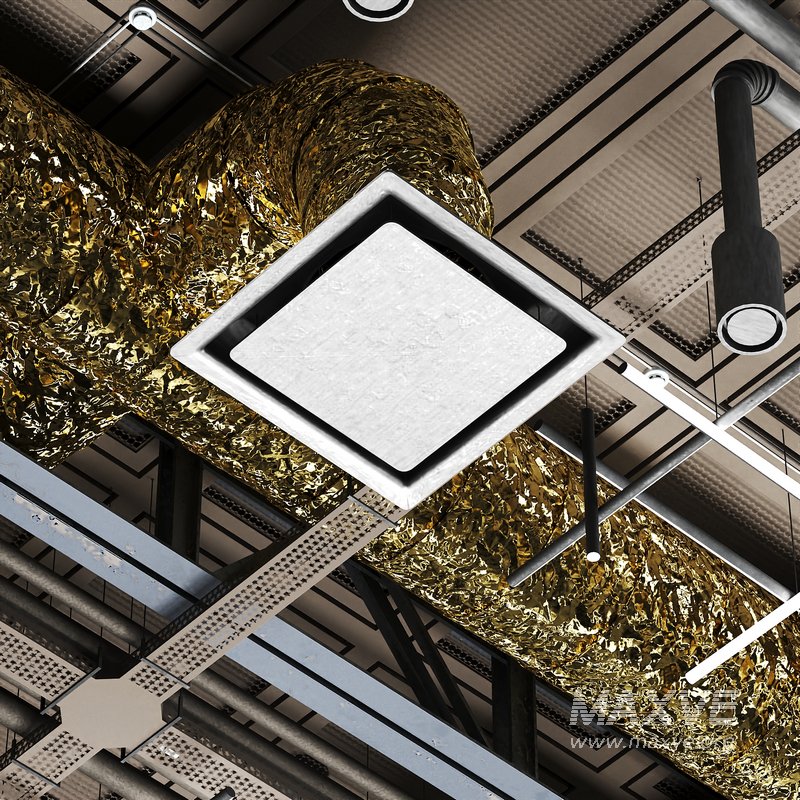 Ventilation system 3d model Download Maxve