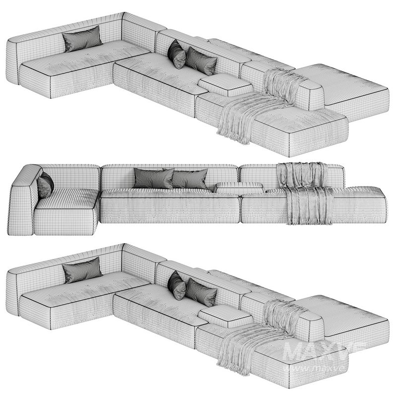 CLOUD Sofa 3d model Download Maxve