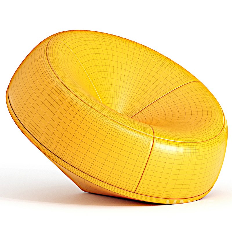 Barba Club Chair 3d model Download Maxve