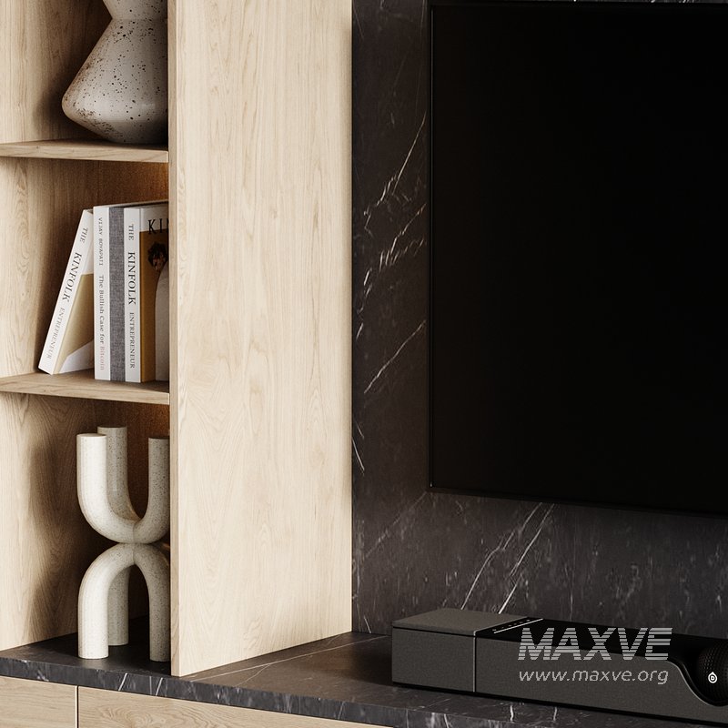 tv wall 010 3d model Download Maxve