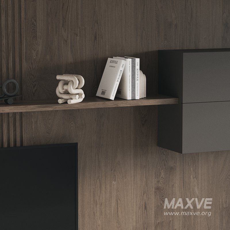 tv wall 050 3d model Download Maxve