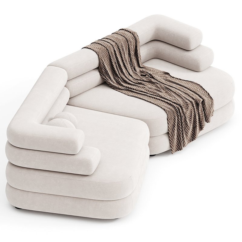 Sofa Di Angelo from Eichholtz 3d model Download Maxve