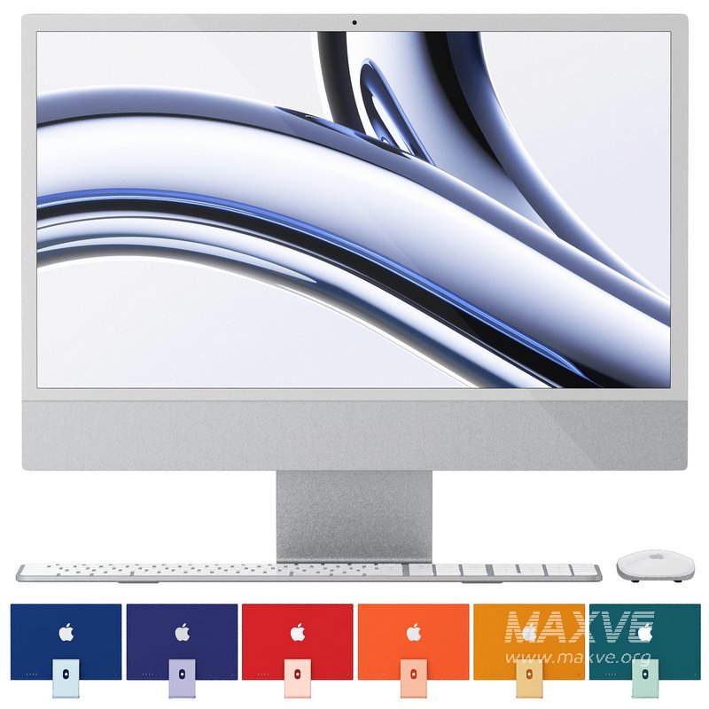 Monitor Hp M27f 3d model Download Maxve