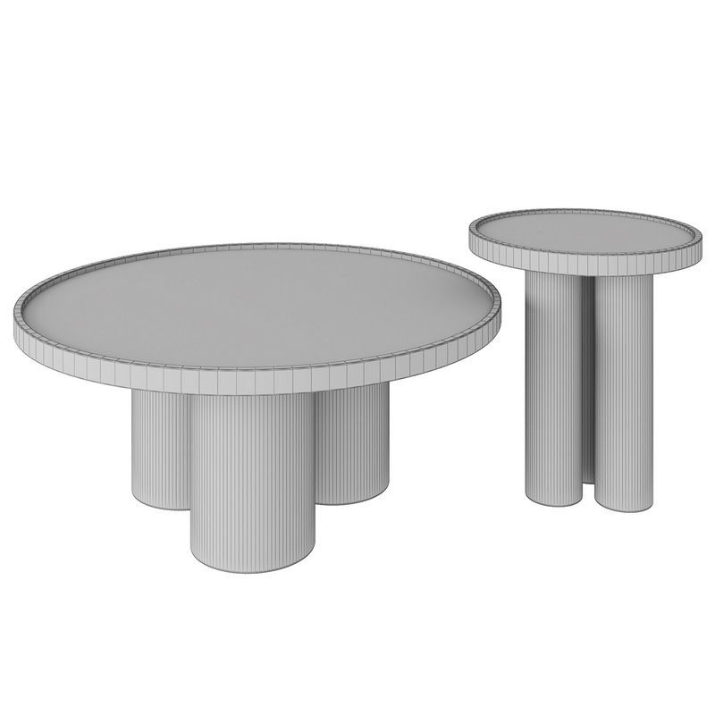 Delta Round Coffee Table 3d model Download Maxve