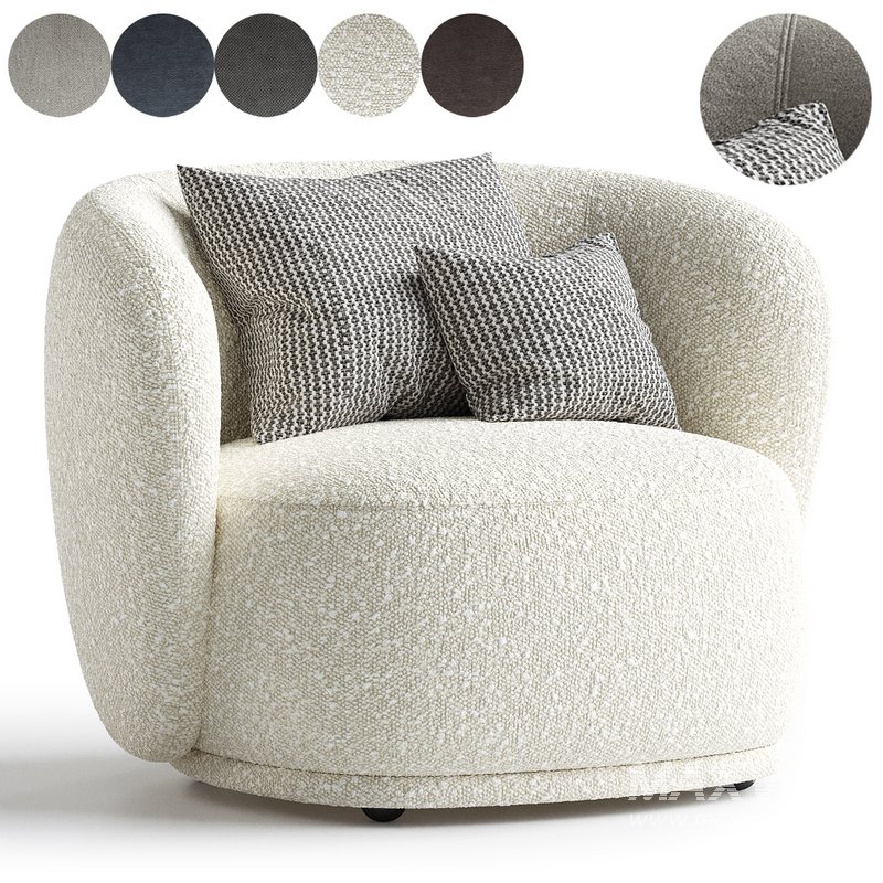 Rene Sofa by Meridiani 2 3d model Download Maxve