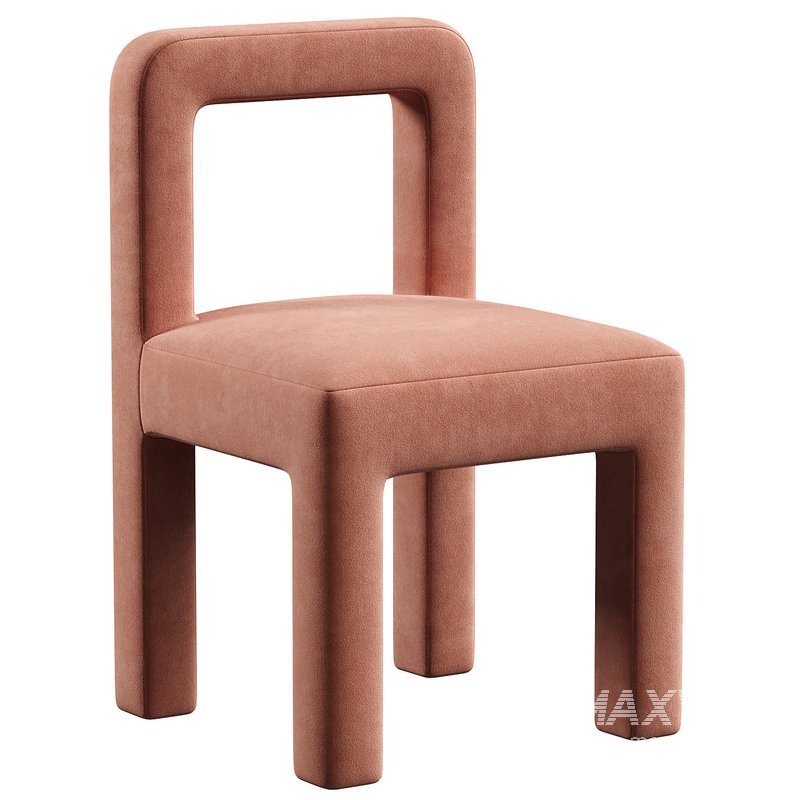 Hazel Boucle Dining chair 3d model Download Maxve