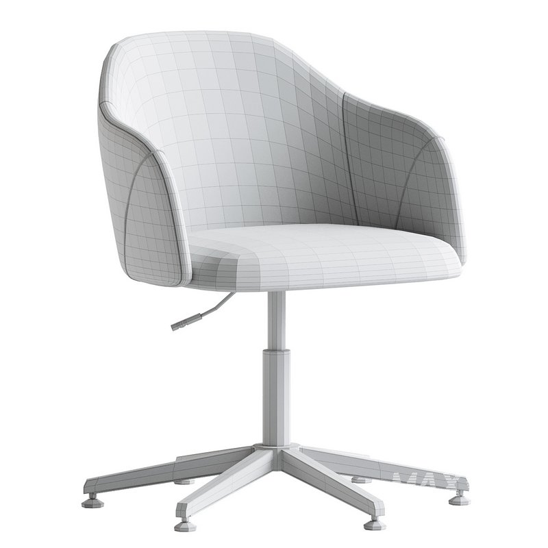 Edna Desk Chair Fedora Oatmeal 3d model Download Maxve