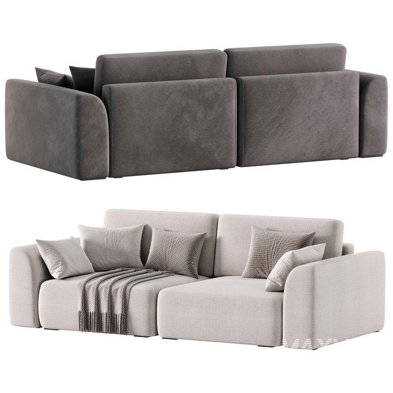 Sofa Space Soft Beige 3d model Download Maxve