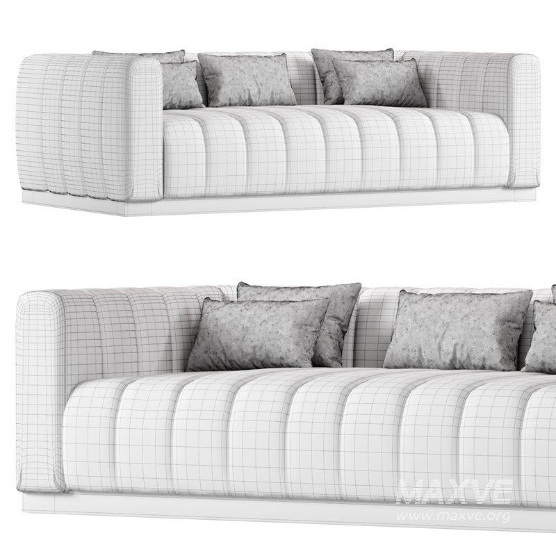 FORTE 81 CHANNELED SOFA 3d model Download Maxve