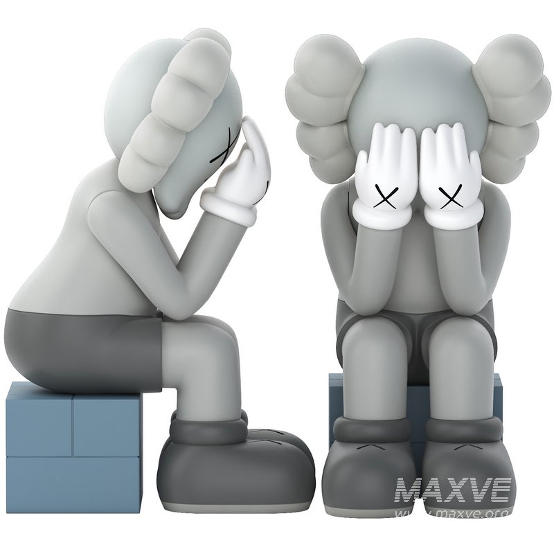 kaws passing through open edition vinyl figure 3d model Download Maxve
