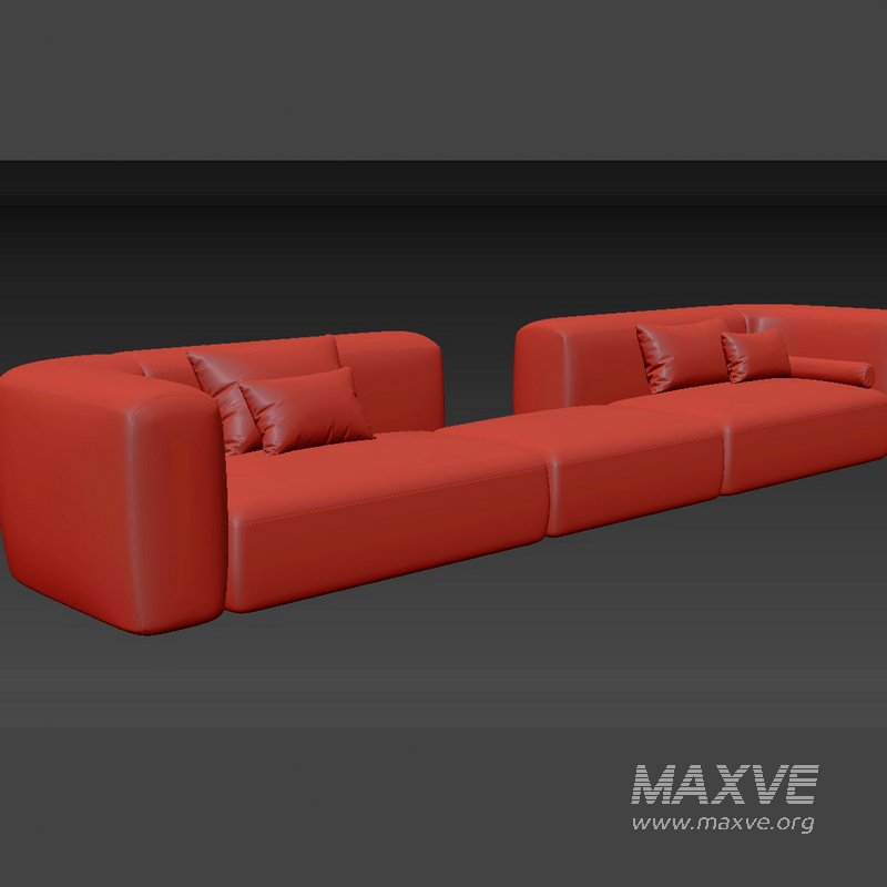 clara sofa baxter 3d model Download Maxve
