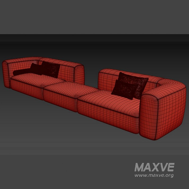 clara sofa baxter 3d model Download Maxve