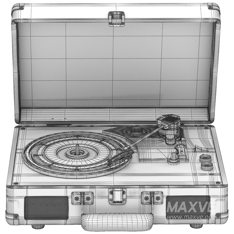 crosley cruiser deluxe record player 3d model Download Maxve