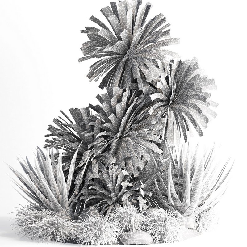 outdoor garden tree plant011 collection 3d model Download Maxve