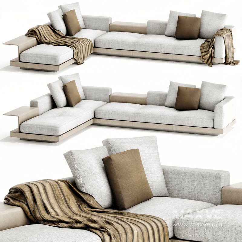 Minotti CONNERY sofa 3d model Download Maxve