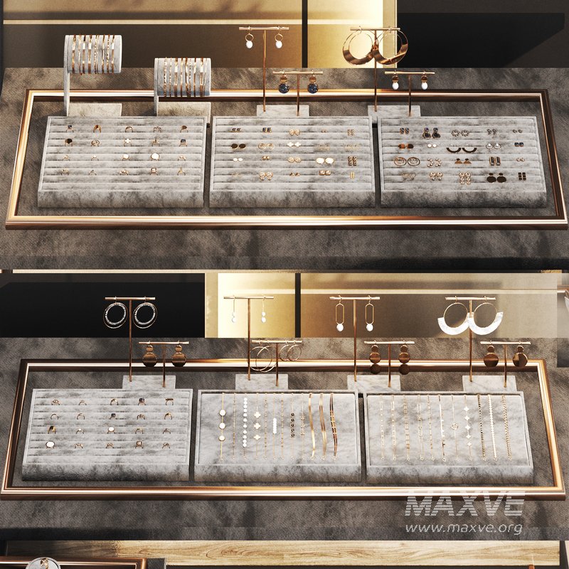 jewelry store02 showcase 3d model Download Maxve