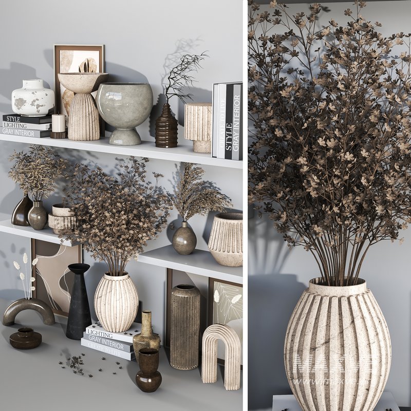 decorative set 013 3d model Download Maxve