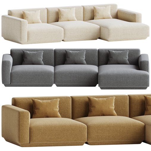 Corner sofa Grant 3d model Download Maxve