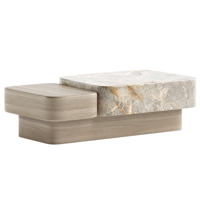 Arcadia Rectangular Cocktail Table 3d model download free maxve